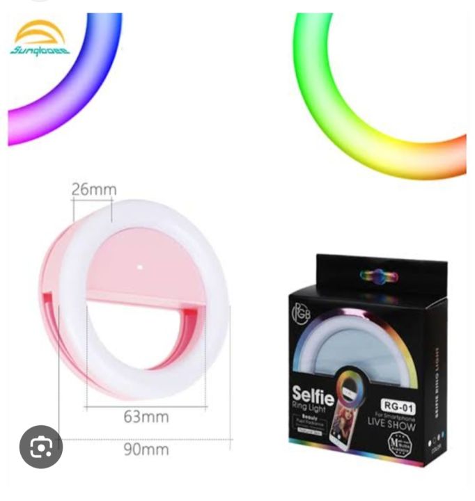 Rechargeable Mini ring light for Selfie LED Ring Light 360 Led Light ...
