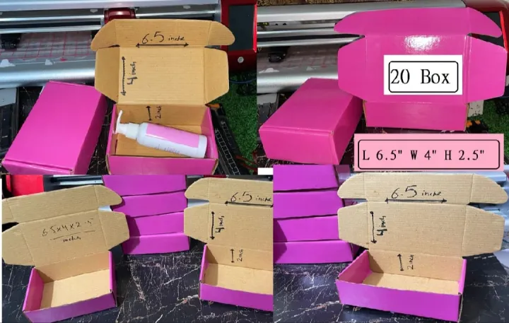Pack of 20 Pink Courier Mailer Boxes Hard Corrugated Box - Sizes ...