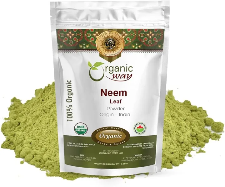 Neem Powder Certified Organic Fresh Dried Neem Leaves Powder 50 gm ...