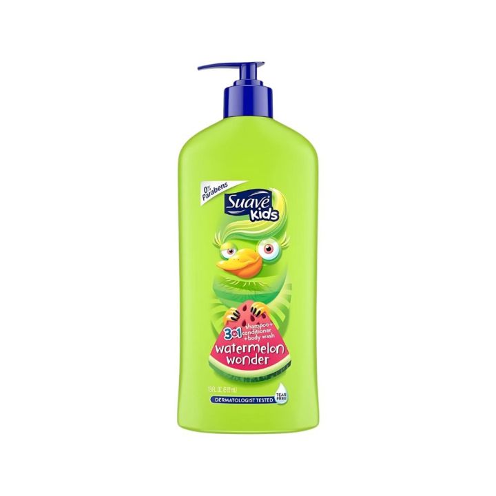 Suave Kids 3 In 1 Shampoo, Conditioner & Body Wash, Watermelon Wonder ...