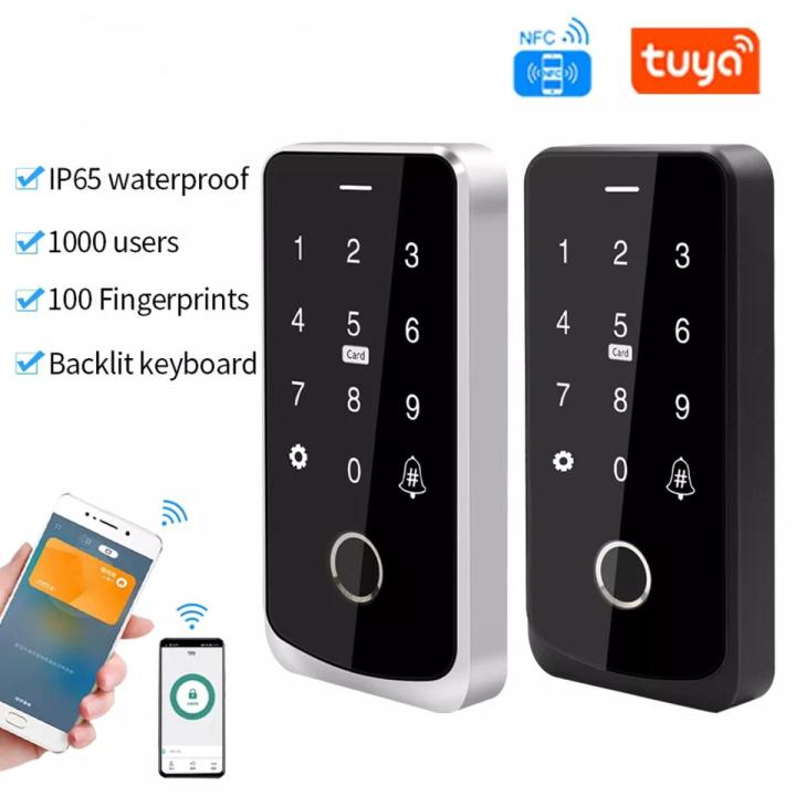 IP65 Waterproof Biometric Fingerprint Bluetooth Tuya App NFC Proximity RF 13.56MHz Access ...