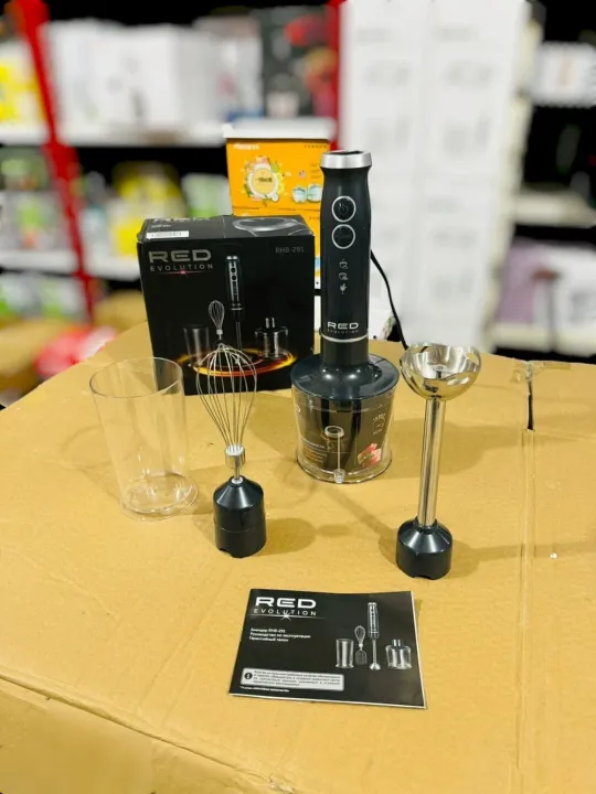 RED EVOLUTION New 4-in-1 Hand Blender set Multifunctional Powerful with coffee beater 1000W 304 ...