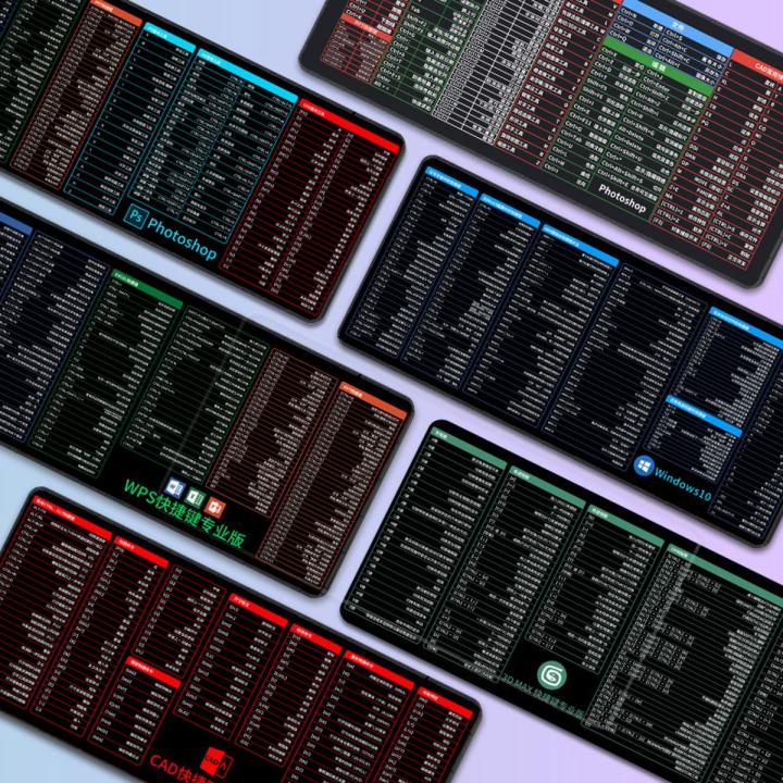 Shortcut key mouse pad oversized office cad computer desk pad student ...