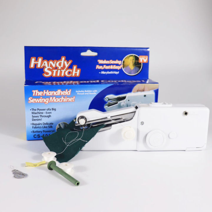 Handheld portable sewing machine handy stitch 101 mini electric sewing ...