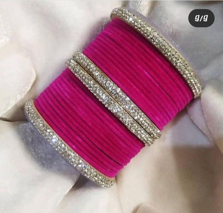 Pack of 2 velvet churiyan - ladies bangles set 24 piece of velvet ...