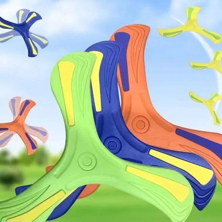 Portable Plastic Children Boomerang Interactive Soft Three-leaf Cross ...