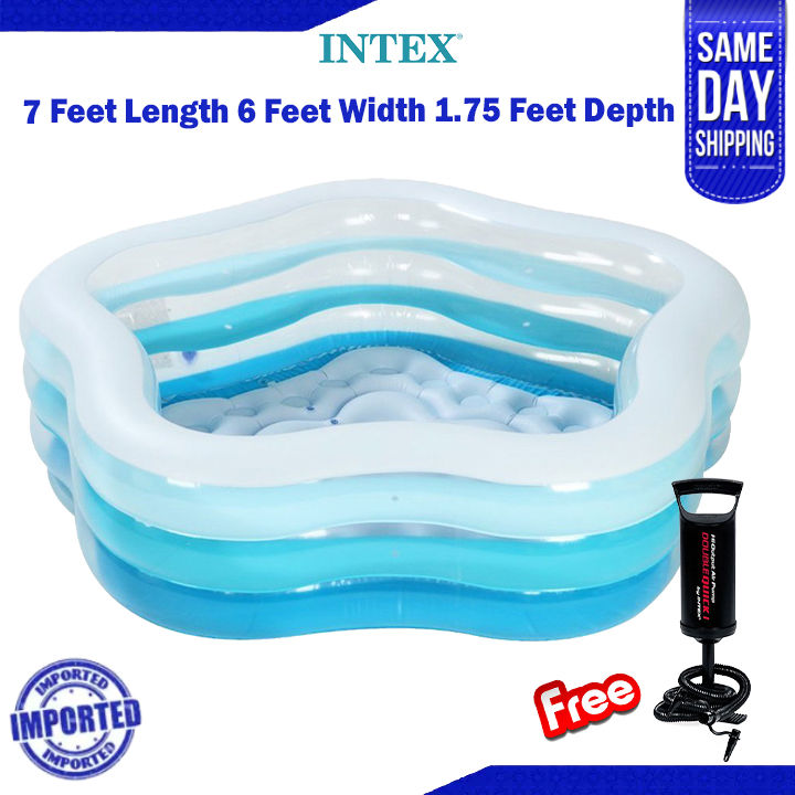 INTEX Summer Colors Star SWIMMIMG POOL Inflatable Pool with FREE HAND ...