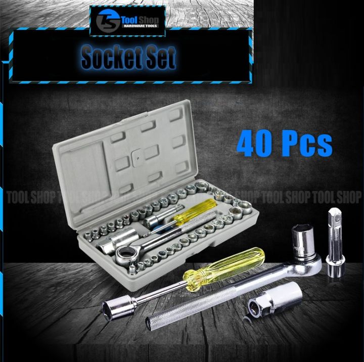 Original Aiwa 40 Piece Toolkit Tool kit Combination Socket Ratchet ...