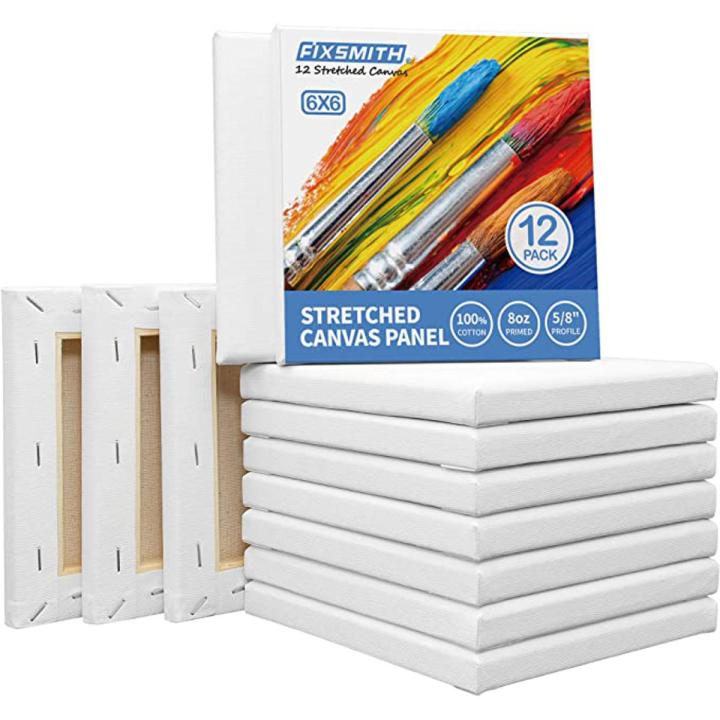 Pack Of 10 PCS - Canvas Board - 6x6 Best For Acrylic & Oil Paints ...