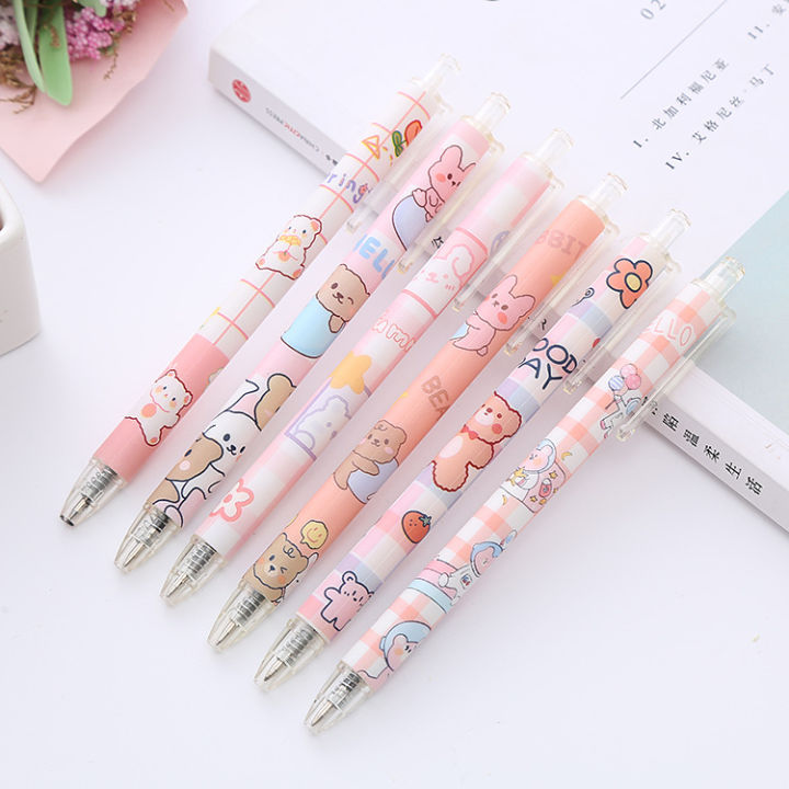 1/5/10PCS Cute Little Bear Pen Cartoon Neutral Pens High Value Writing ...