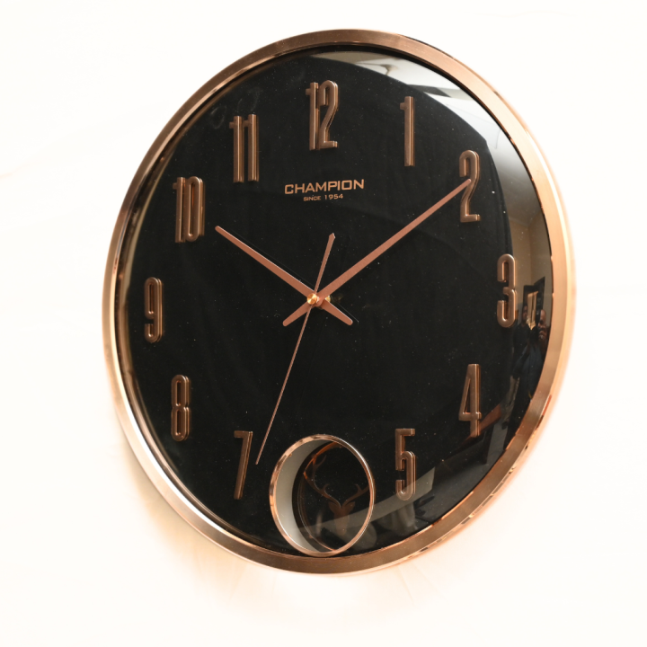 Champion Curved Glass Pendulum Wall Clock | Daraz.pk