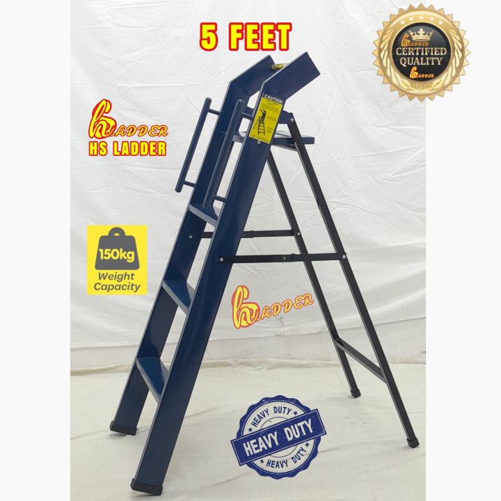 Iron Folding Ladder 5 Feet Heavy Quality Handle With Plateform | Daraz.pk