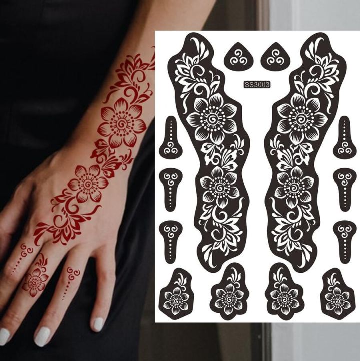 Beautiful Mehndi Stickers, Henna Design Stickers, Henna Stencils ...