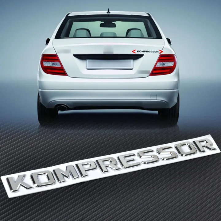 Mercedes Kompressor rear Emblem chrome | Daraz.pk