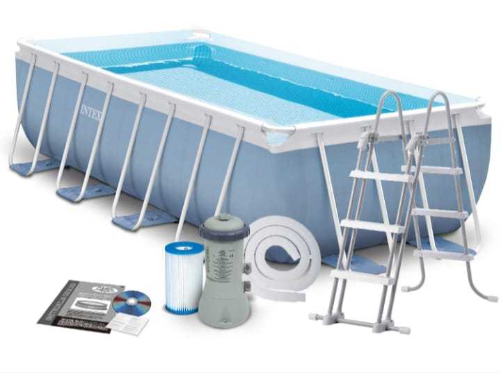 Intex Prism Frame Oval Pool Set 13x6ft With Pool Cover , Ground Cloth ... Intex Prism Frame Oval Pool Set 13x6ft With Pool Cover , Ground Cloth ...