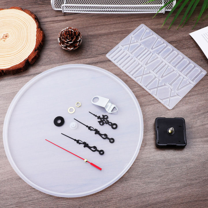 14.8" Clock Mold with Mechanism | Silicone Clock Mould with Needles ...