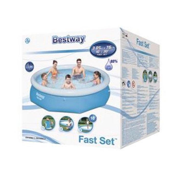 Bestway 57266 Round Family Inflatable Pool, 10 ft, Fast Set | Daraz.pk