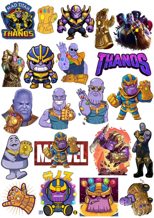 Thanos Stickers Marvel Decals Infinity Gauntlet Avengers Fan Art ...