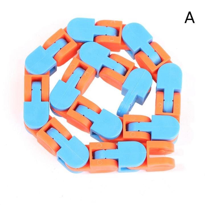 28cm Wacky Tracks Snap Click Fidget Toys Kids Autism Snake Puzzles ...