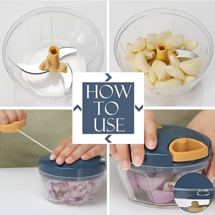 YS Mini Chopper Machine Electric Mini Manual Vegetable Cutter Kitchen ...