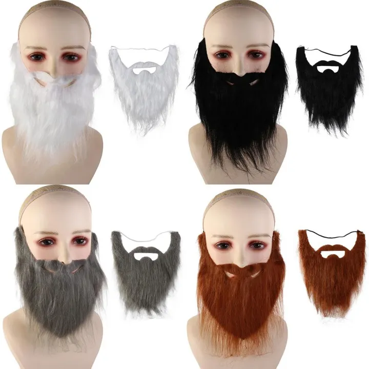 Large Beard Artificial Beard Realistic Fake Beard Long Fluff Mustache ...