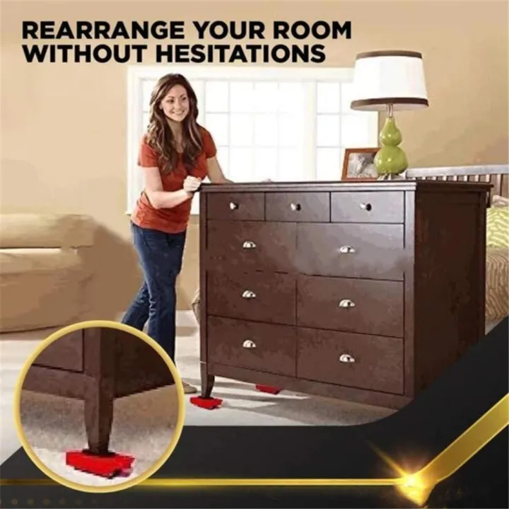 Heavy-Duty Furniture Moving Tool Set – 360° Rotating Sliders with ...