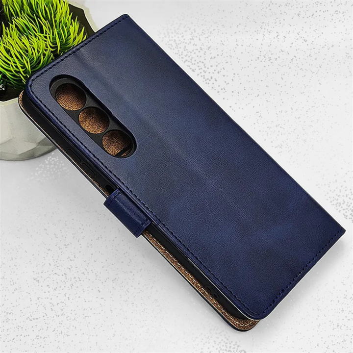 iTel S25 4G NMT Premium Luxuary Leather Book Case (Navy Blue) | Daraz.pk