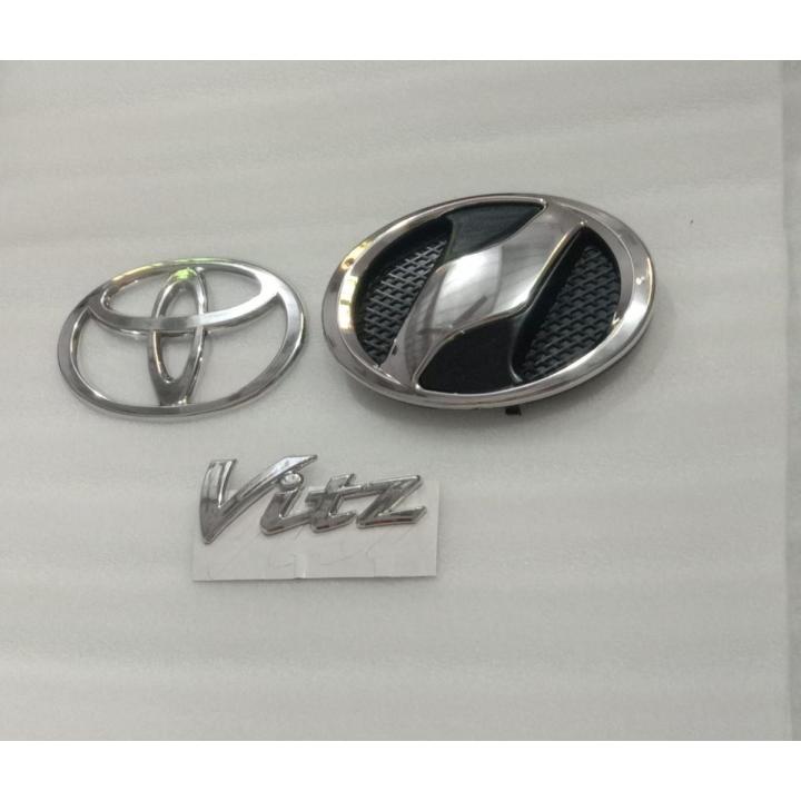 Toyota Vitz 2005-2010 Front Back Logo with Monograms Complete Set Logo ...
