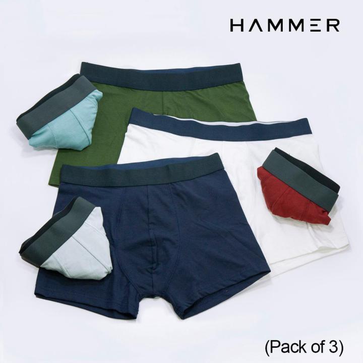 Hammer Boxer For Men Pack of 3 - Random Colors | Daraz.pk