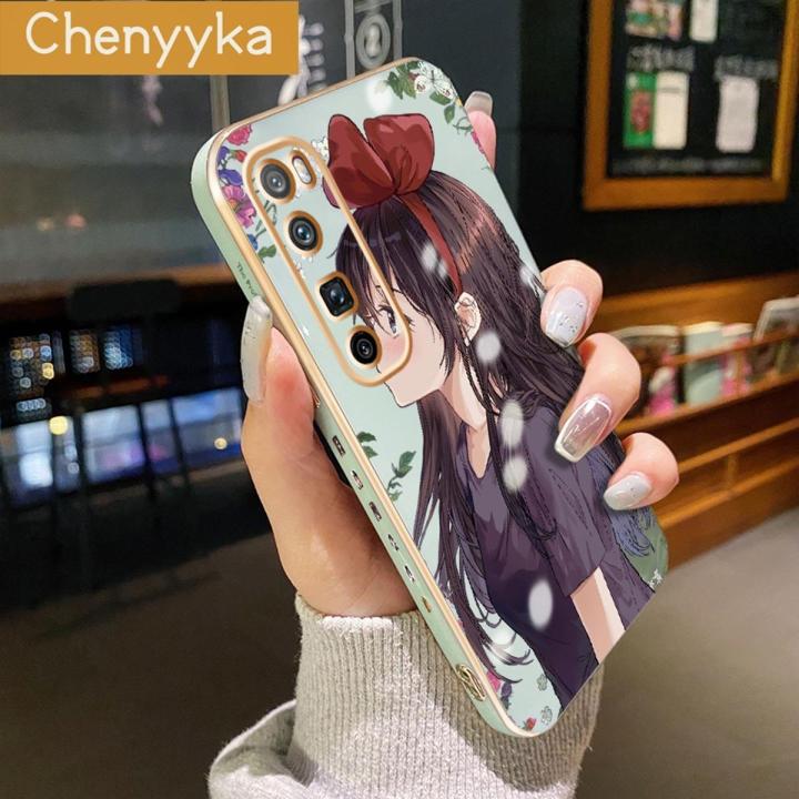 chenyyka For Huawei Nova 7 Pro Case Fashion Girl Luxury Plating Side ...