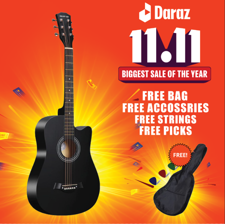 38 Inches Guitar With Bag And Accessories ( Gtar ) | Daraz.pk