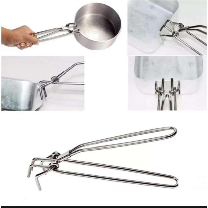 Cooking Pot Holder Silver High Quality Anti-hot Clamp Gripper Hot Bowl ...