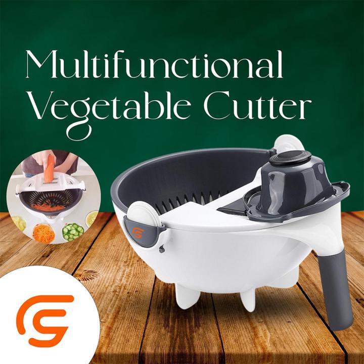 Multifunctional Vegetable Cutter, 9 in 1 Vegetable Cutter with Drain ...