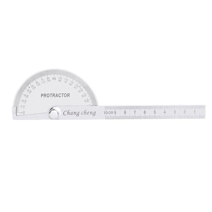 Stainless Steel Protractor 180 Degree Rotation Angle Ruler Measure ...