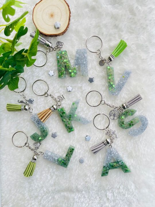 Resin alphabet keychain | letter keychain | keychains | Daraz.pk