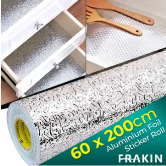 Oil-proof Aluminum Foil Sheet Stickers for Kitchen - Waterproof Self ...