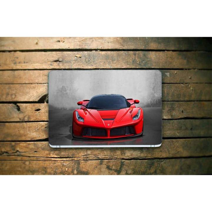 Red Car Laptop Back Skin-Laptop Back Skin-Laptop Skin Vinyl Sticker ...