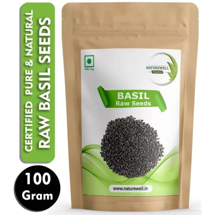 Naturewell Organics Basil Seeds Tukmariya, Sabja, Bapji Seed Helps in ...