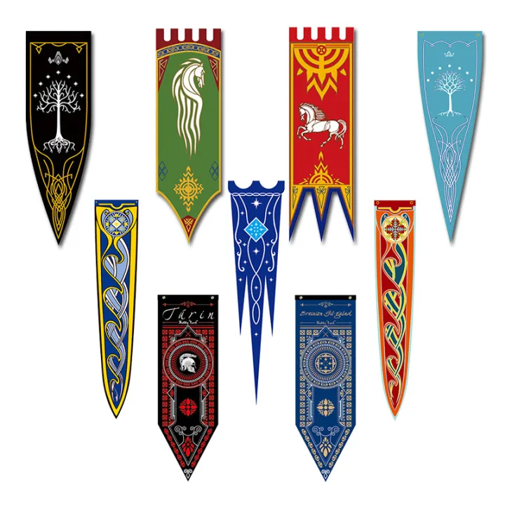 46x150cm Medieval Kingdom Rohan Gondor Horse Tree Banner Flag Wall ...