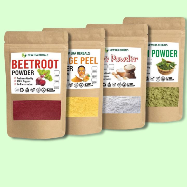 New Era Herbals Organic Powder 4PK Each Packet 100g / Beetroot / Rice ...