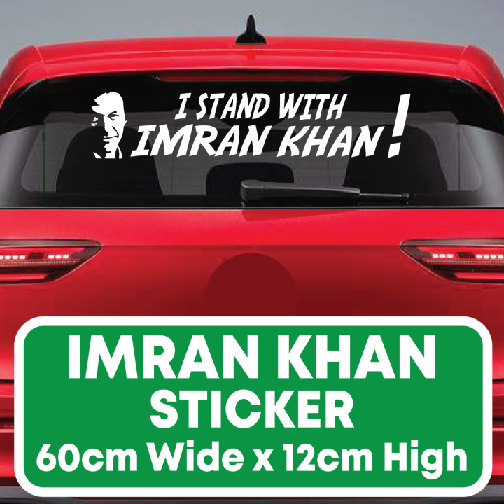 Imran Khan PTI Sticker Decal I Stand With Khan Car Home Window ...
