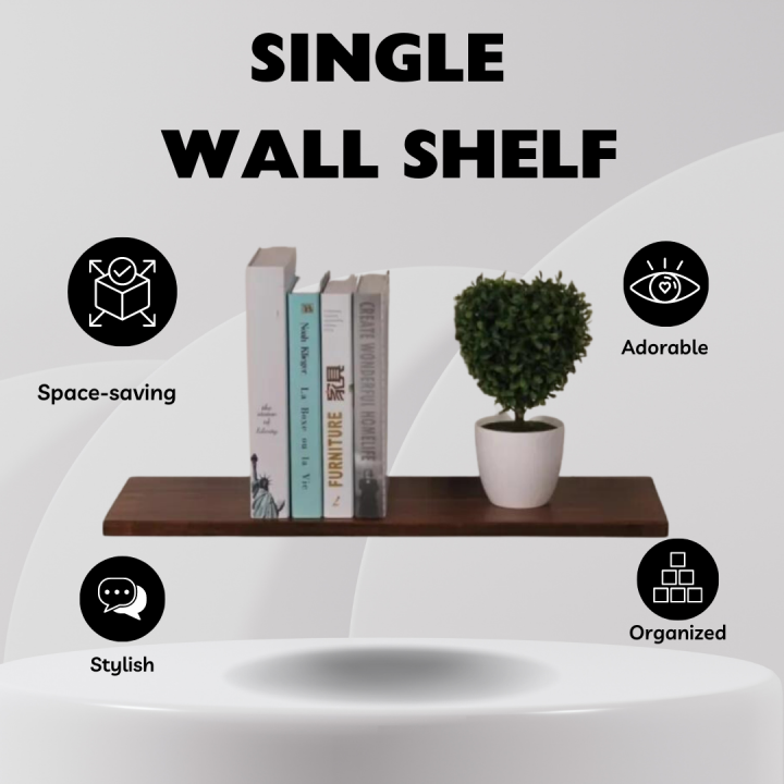 Deluxe Chocolatey Single Wall Shelf - Space-Saving Storage Solution for ...