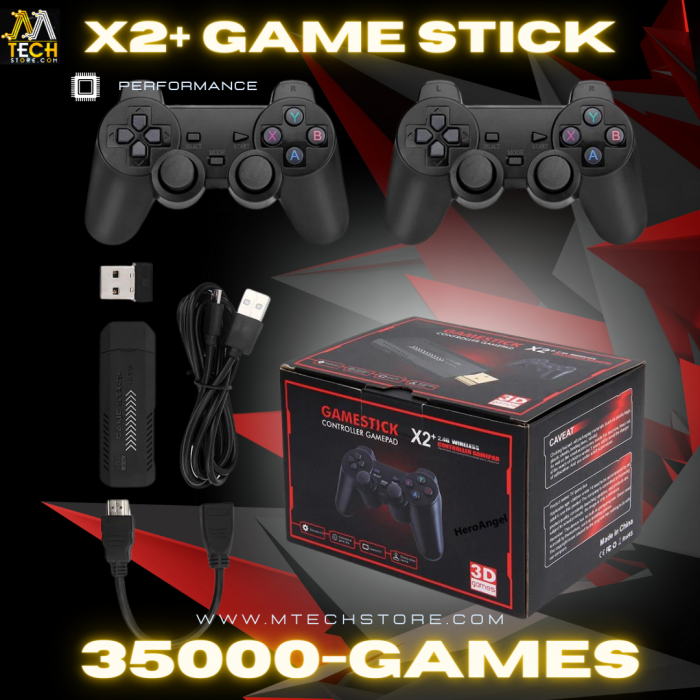 X2 Plus Game stick 64GB 37,000 plus Games, Game Stick 3D HD Retro Video ...