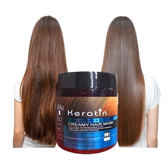 Keratin Straightening Smoothing Creamy Hair Mask 500ml | Daraz.pk