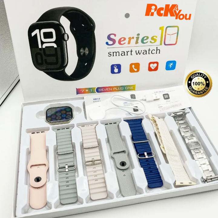 Smartwatch 2025 NEW S1000 Pro Series 10 Smart Watch 7 In 1 Multi-Strap ...