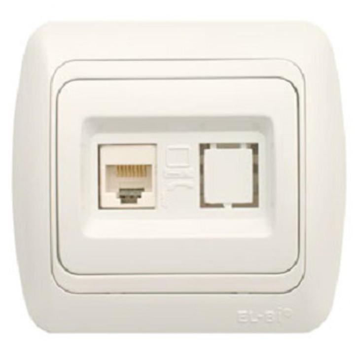ELBi Tuna Data Socket CAT5e. White. Made in TURKEY. Switch board ...