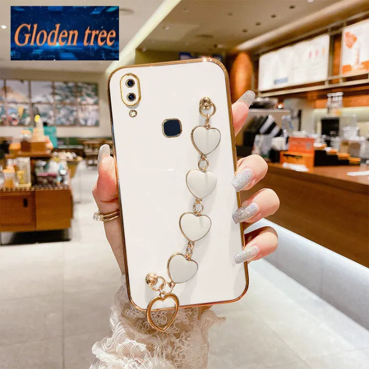 Gloden tree Vivo Y85/V9 6DStraight Edge Plating+Heart Gold Plated ...