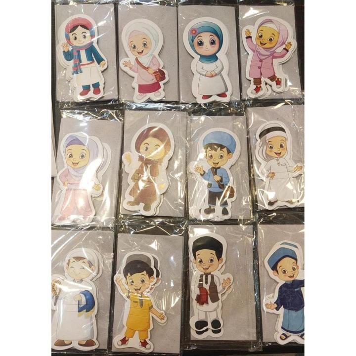 (Pack Of 10 Mix Design With 10 Envelopes) Kids Eidi, Tuck card, Eid ...