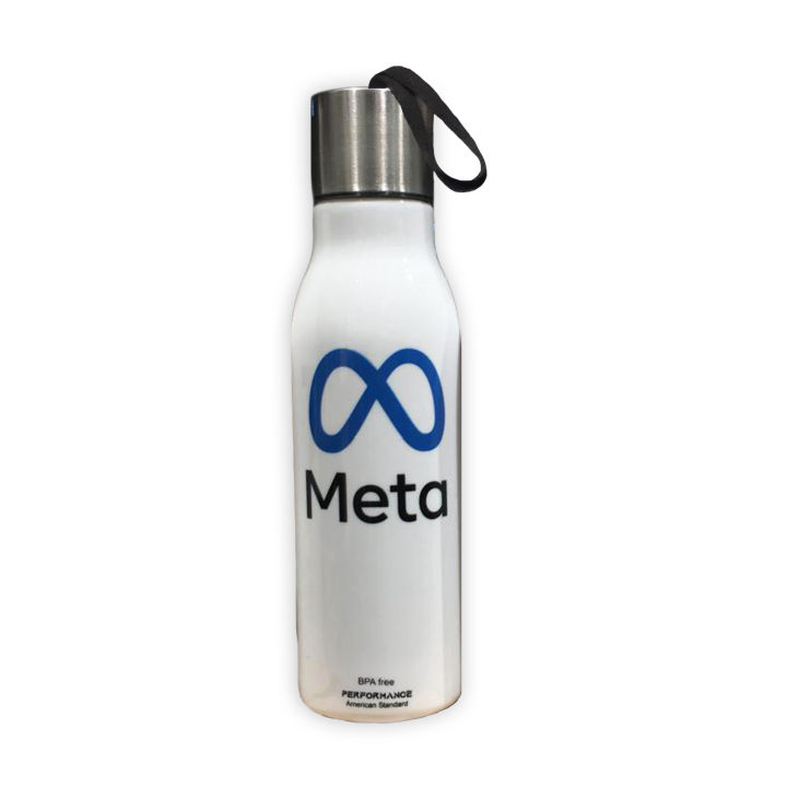 Water Bottles -Sports META Water Bottle in Sleek White with Stainless ...