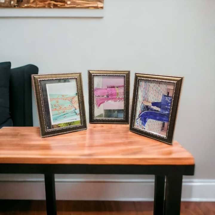 Brown Photo Frames Set of 3 - Tabletop and Wall Display, 5R (5x7 inches ...